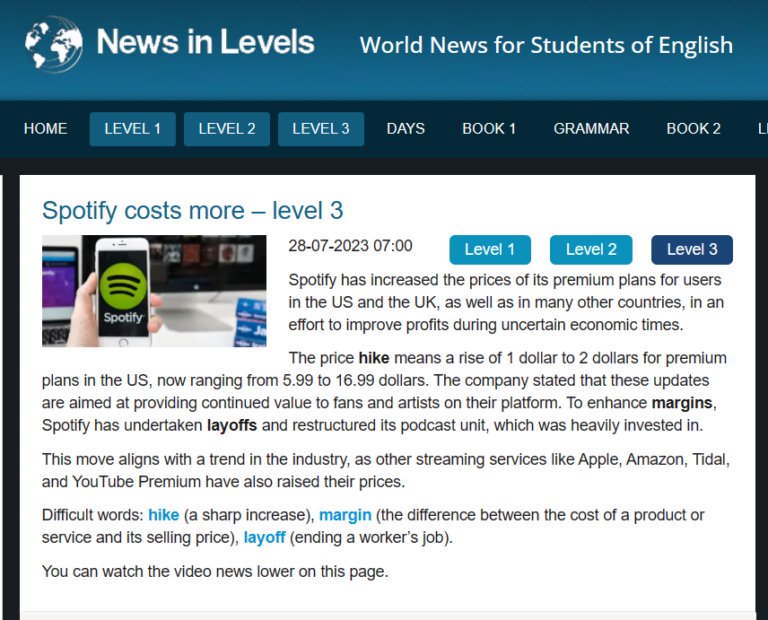 英語多読にNews in Levelsを使ってみたら最高に便利だった！ | Peaceful Reading 〈穏やかに英語を伸ばす楽読術〉